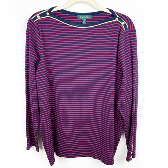 Lauren Ralph Lauren | Tops | Lauren Ralph Lauren Nautical Long Sleeve ...